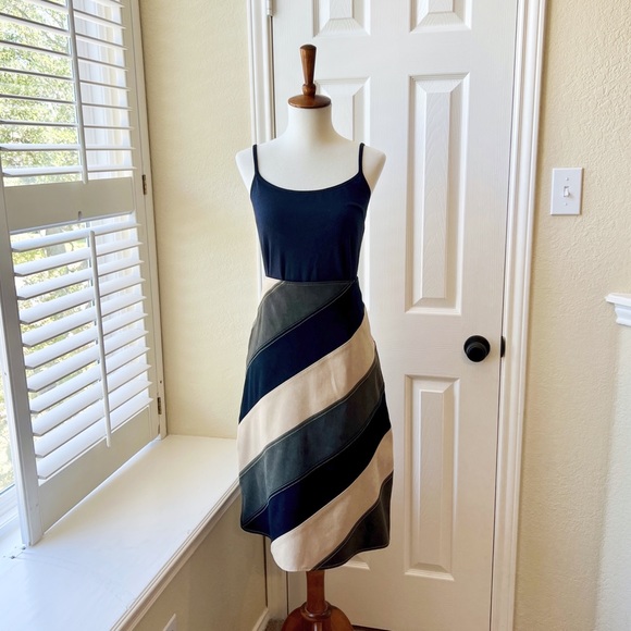 zinc | Skirts | Vintage Zinc Striped Suede Midi Skirt Size 7 | Poshmark